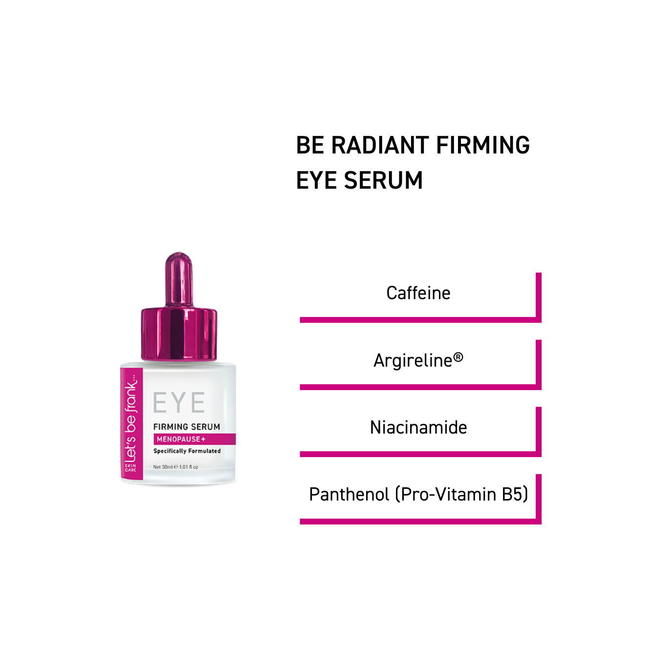 Be Radiant Firming Eye Serum – Letsbefrankskincare