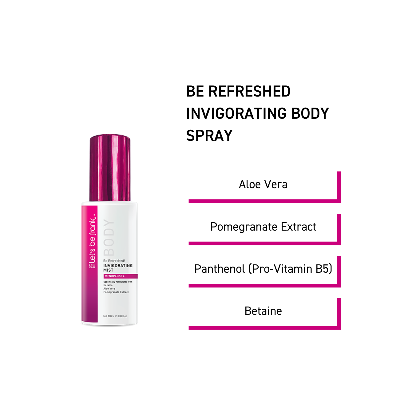 Be Refreshed Invigorating Body Spray | Cooling Relief for Menopausal ...